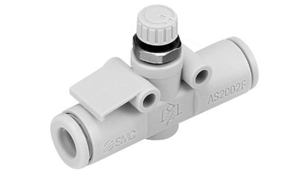 Пневмодроссель встраиваемый с обратным клапаном Трубка 12 мм SMC ...